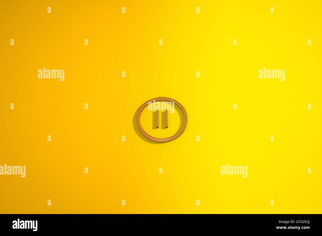 Yellow Pause Icon