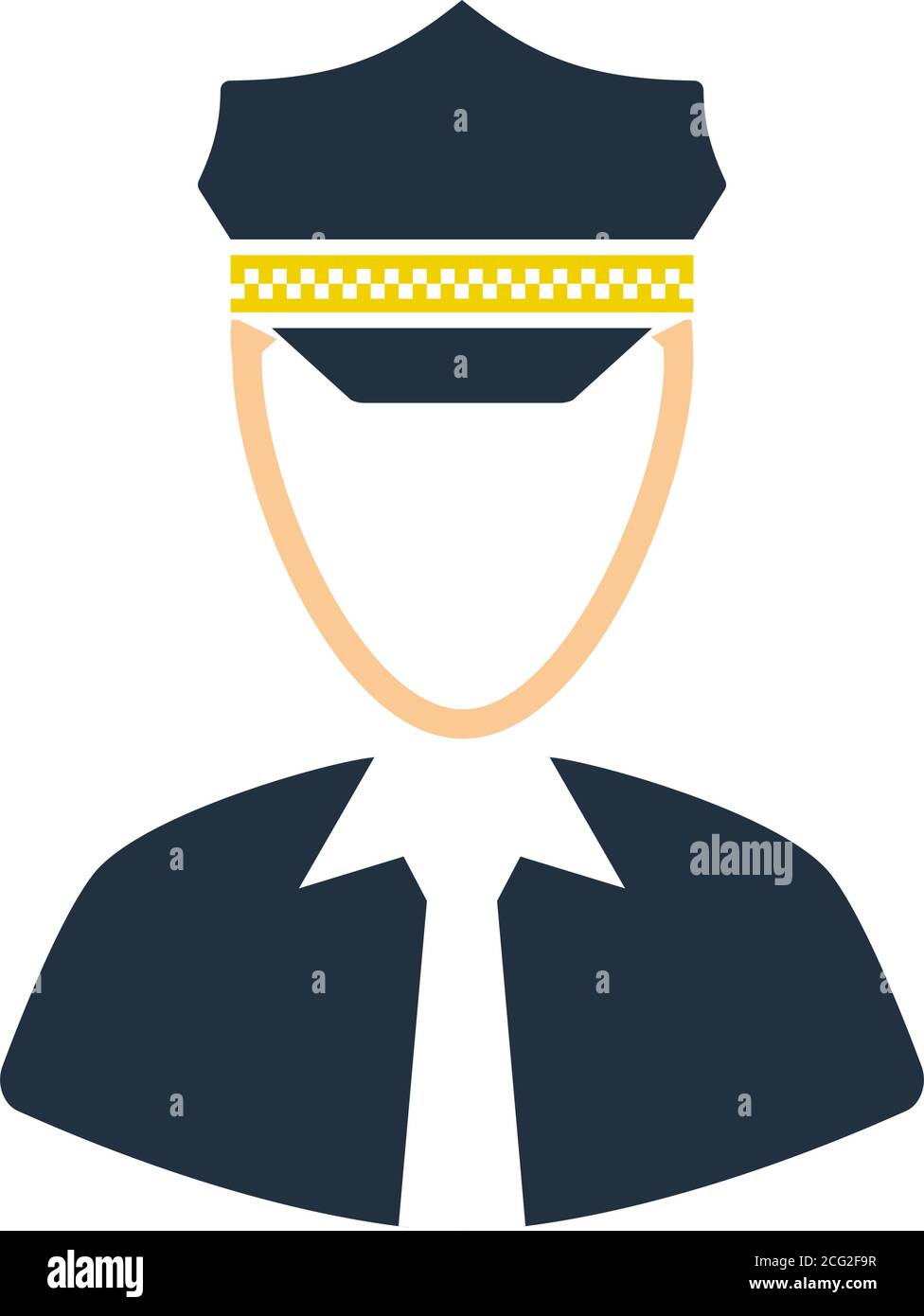 Taxi Driver Icon. Flat Color Design. Vector Illustration Stock Vector ...