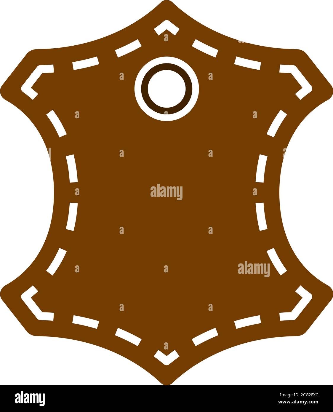 Leather Sign Icon. Flat Color Design. Vector Illustration Stock Vector ...