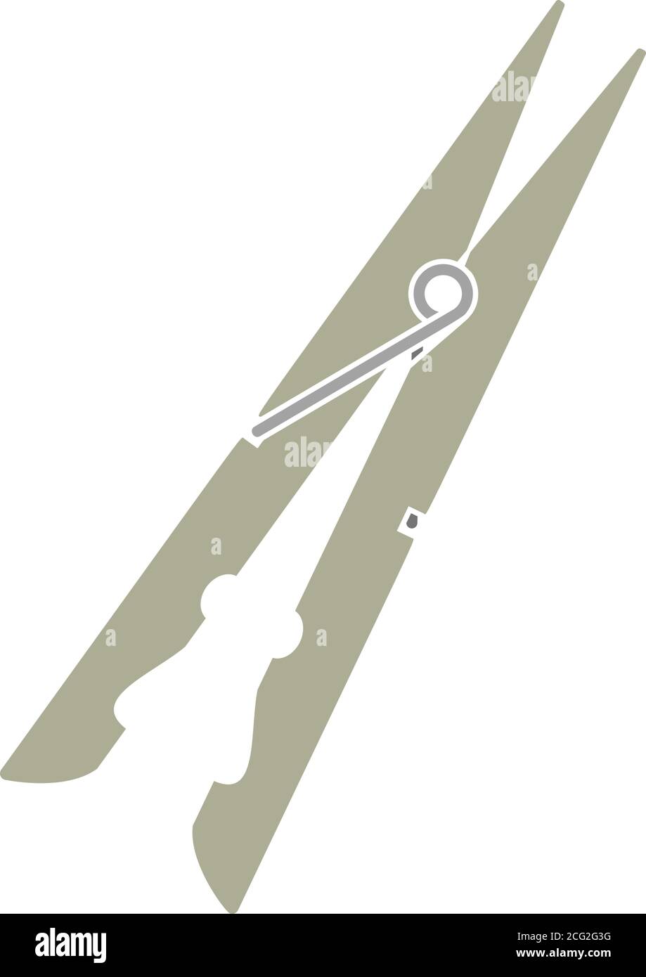 Cloth Peg Icon. Flat Color Design. Vector Illustration Stock Vector ...