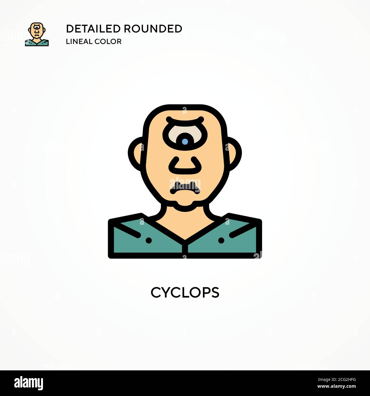 Cartoon illustration funny cyclops eye hi-res stock photography and ...