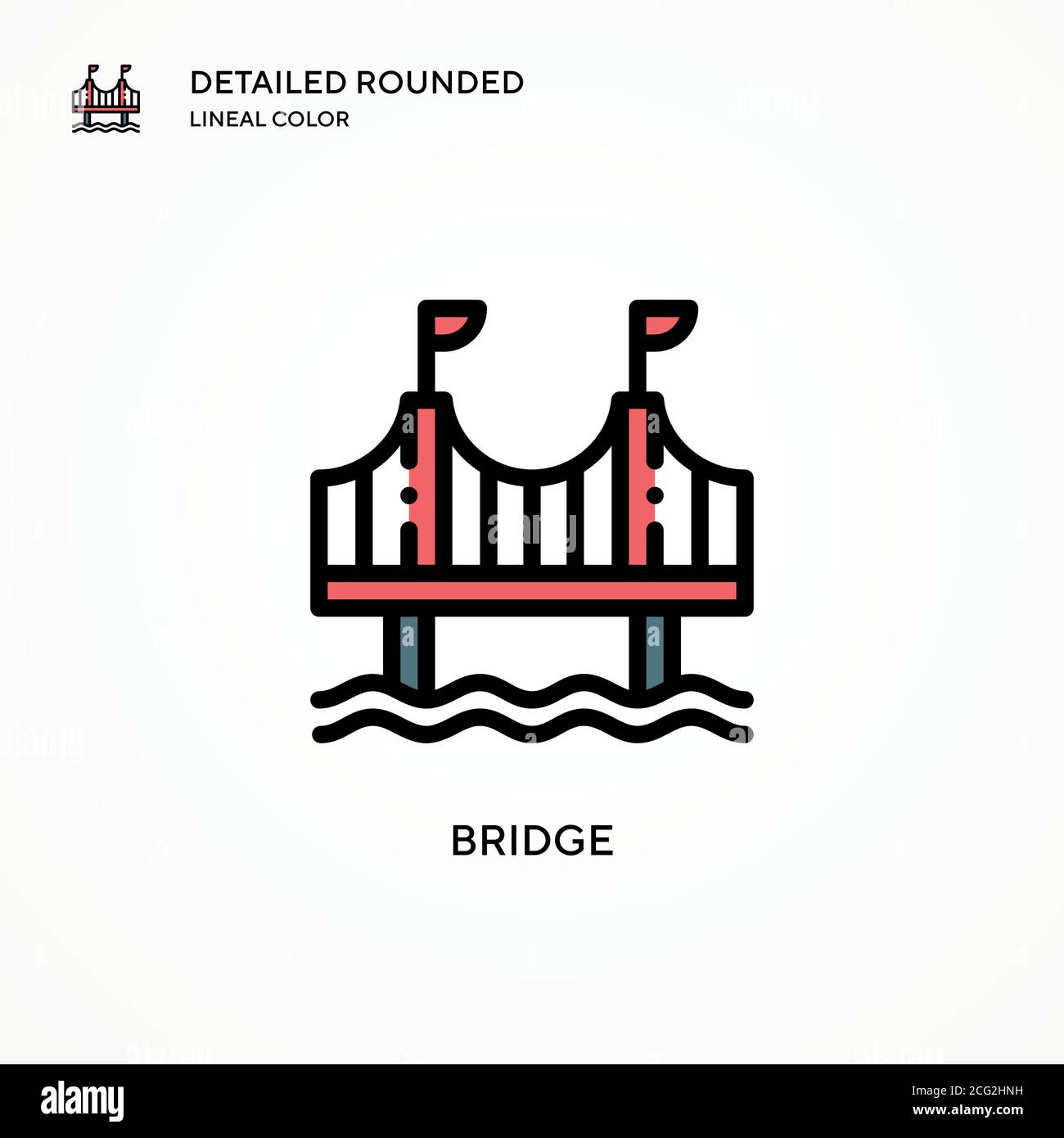 Bridge vector icon. Modern vector illustration concepts. Easy to edit ...
