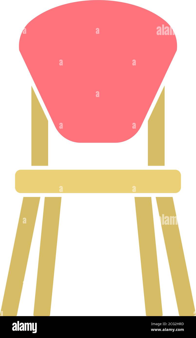 Child Chair Icon. Flat Color Design. Vector Illustration Stock Vector ...
