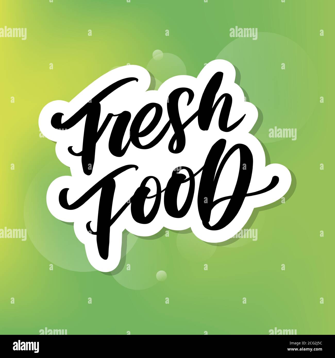Vector illustration, food design. Hand lettering for restaurant, cafe ...
