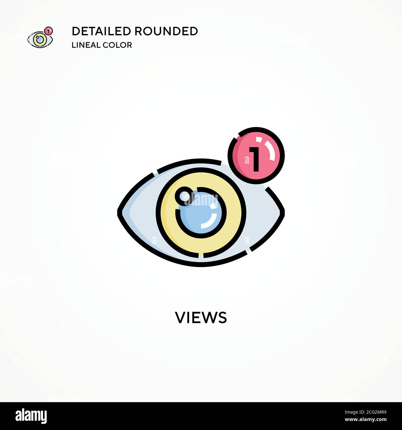 Views vector icon. Modern vector illustration concepts. Easy to edit ...