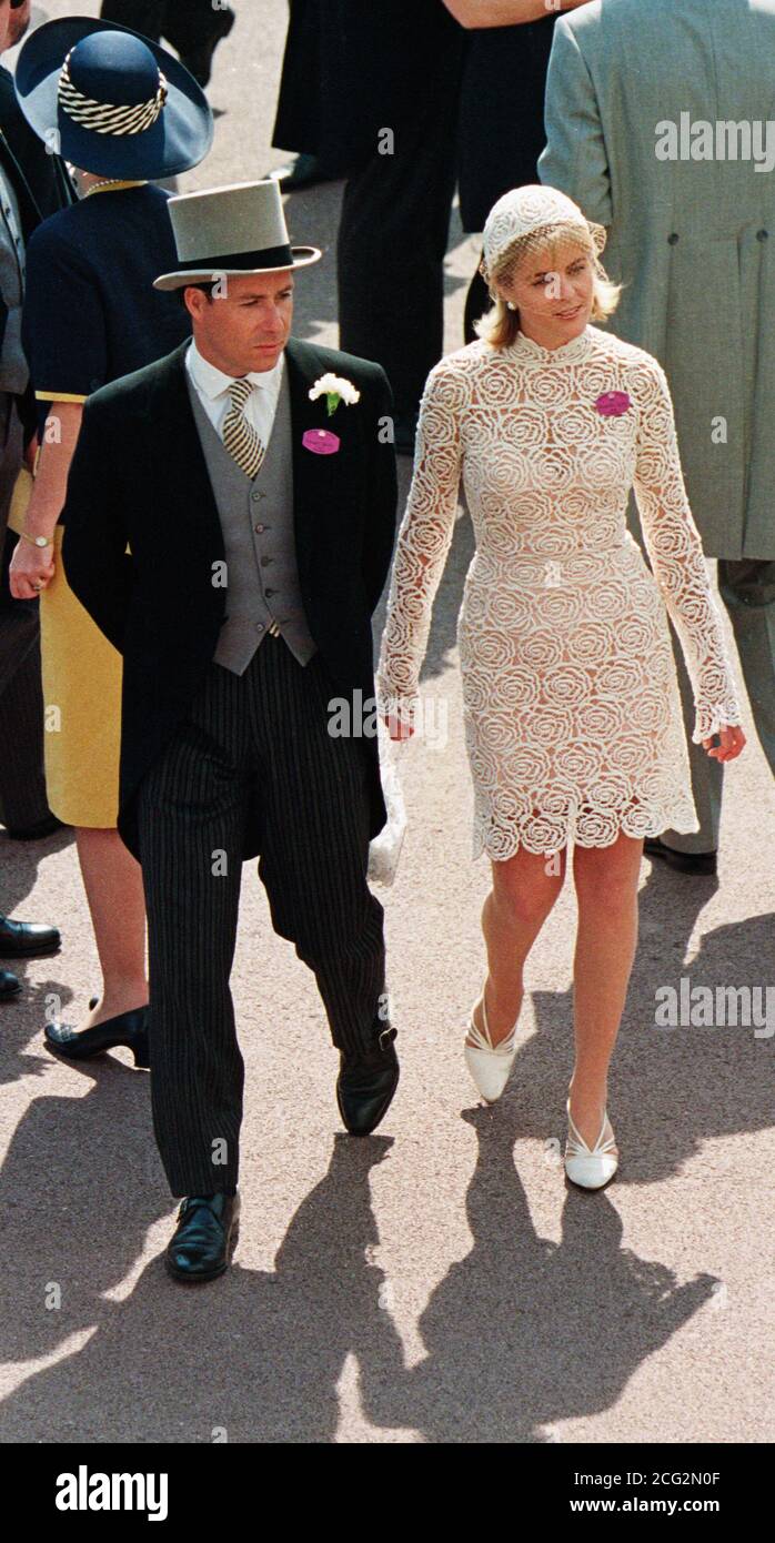 Viscount Linley and Lady Serena Linley walk in the Royal Enclosure at ...