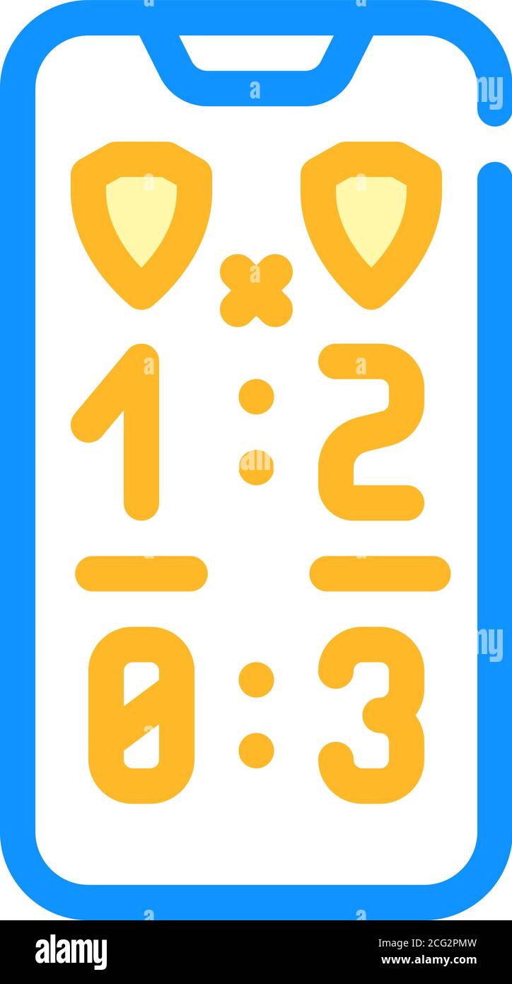 game score phone screen color icon vector illustration Stock Vector ...
