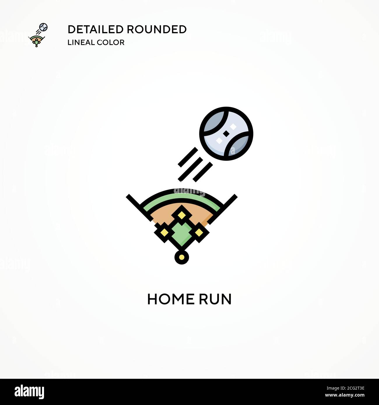Home run vector icon. Modern vector illustration concepts. Easy to edit ...