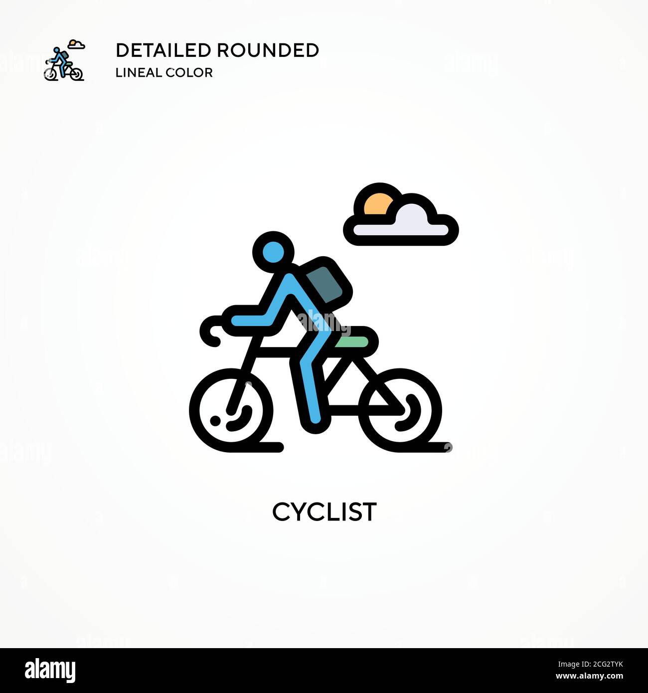 Cyclist vector icon. Modern vector illustration concepts. Easy to edit ...