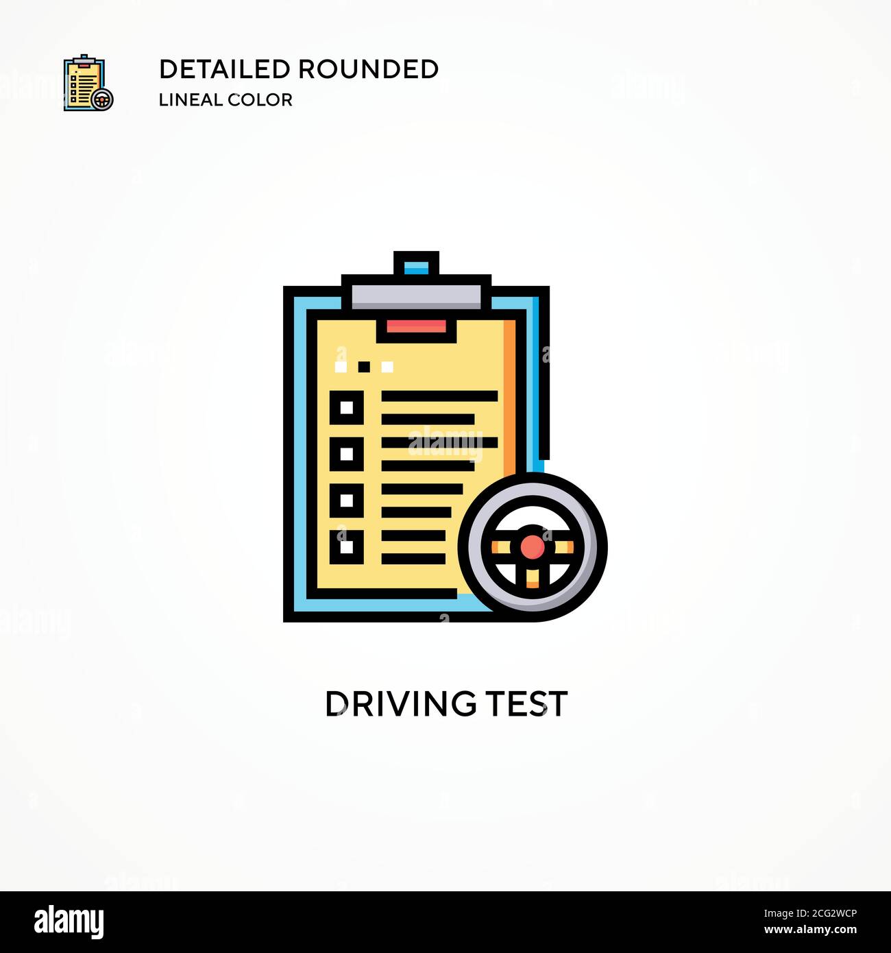 Driving test vector icon. Modern vector illustration concepts. Easy to ...