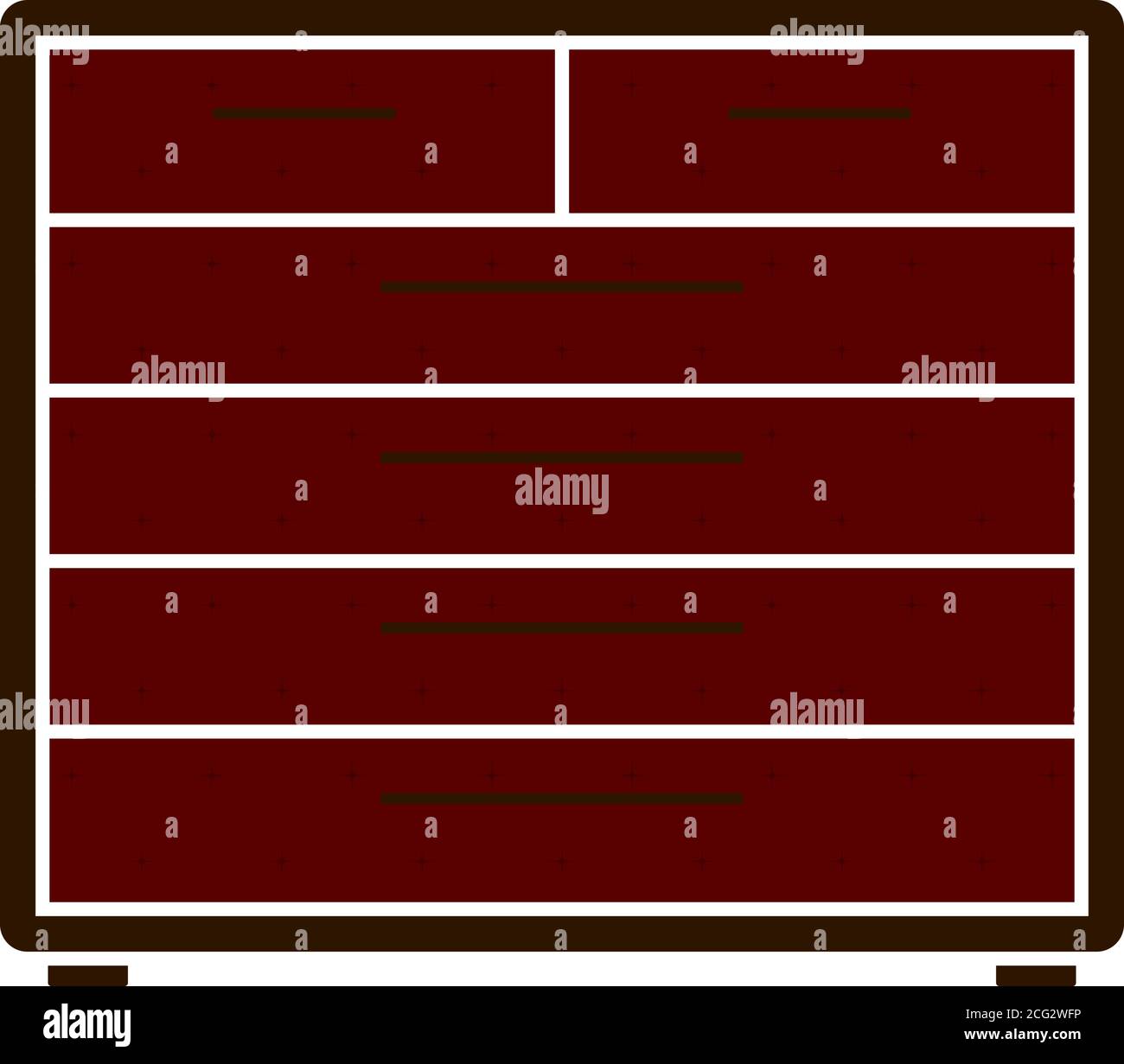 Chest Of Drawers Icon. Flat Color Design. Vector Illustration Stock ...