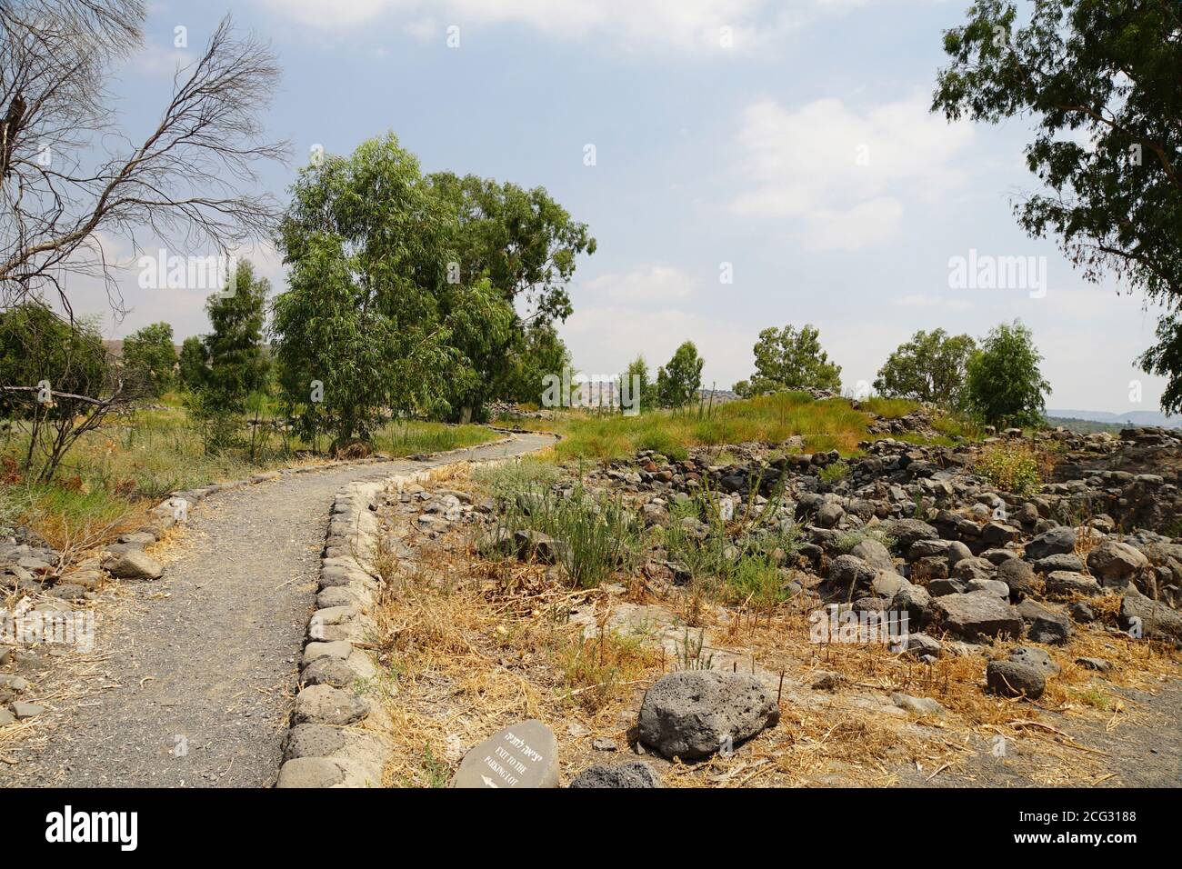 Archaeological site of the biblical city of Bethsaida, destroyed by the ...