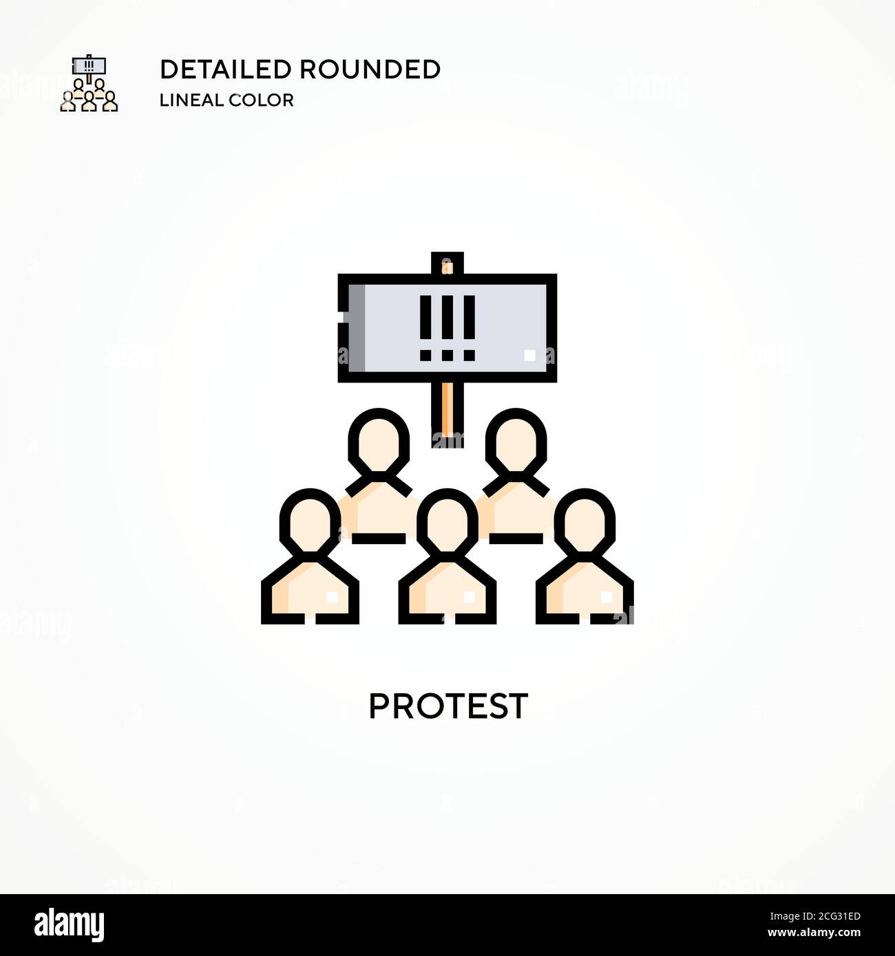 Protest vector icon. Modern vector illustration concepts. Easy to edit ...