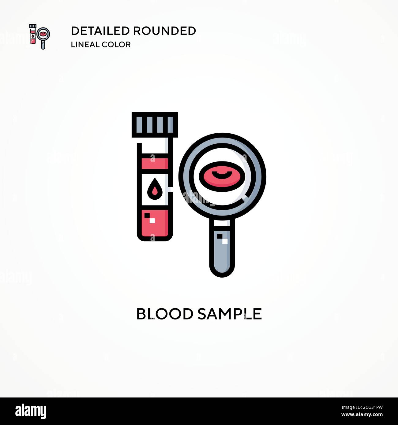 Blood sample vector icon. Modern vector illustration concepts. Easy to ...