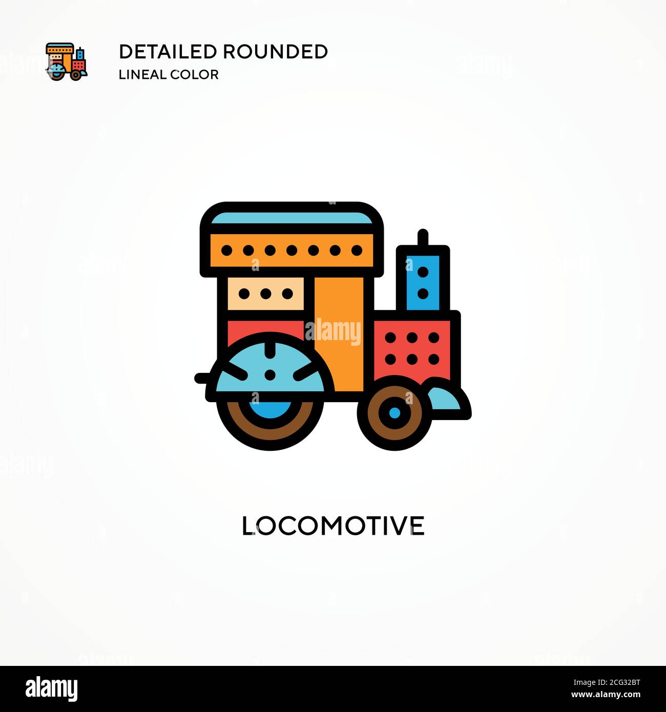 Locomotive vector icon. Modern vector illustration concepts. Easy to ...