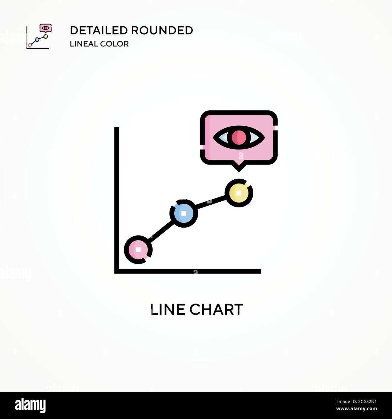 Line chart vector icon. Modern vector illustration concepts. Easy to ...