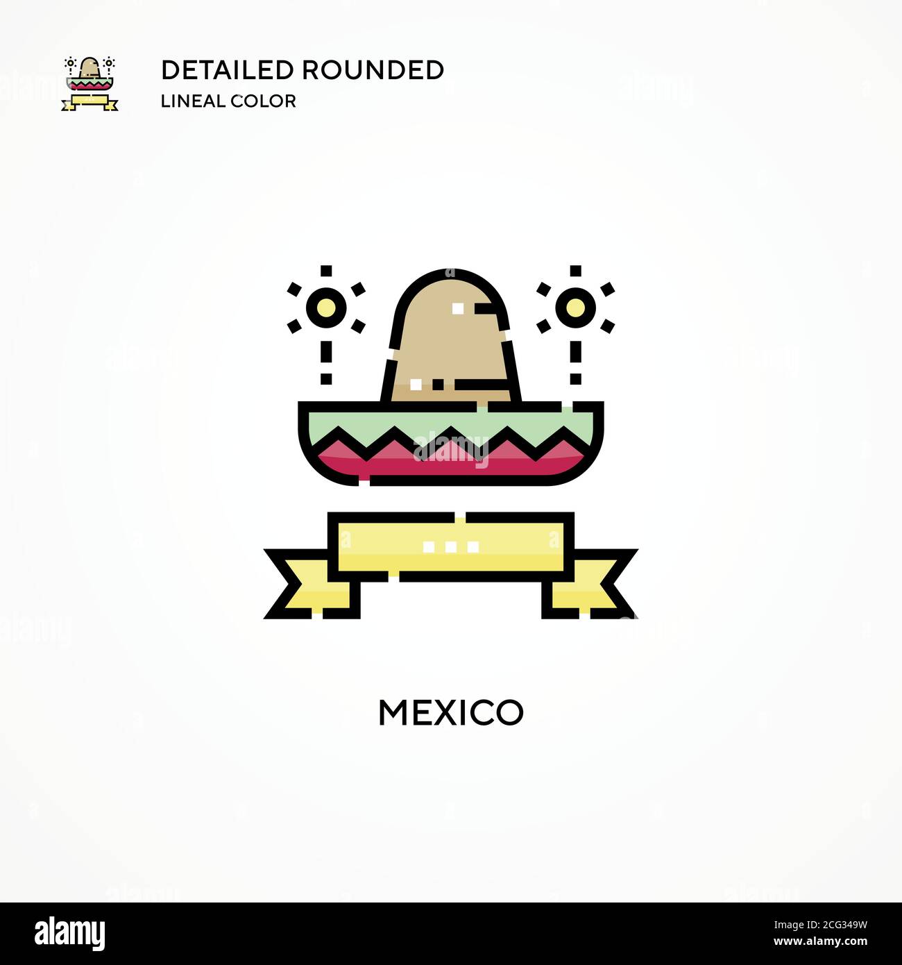 Mexico vector icon. Modern vector illustration concepts. Easy to edit ...