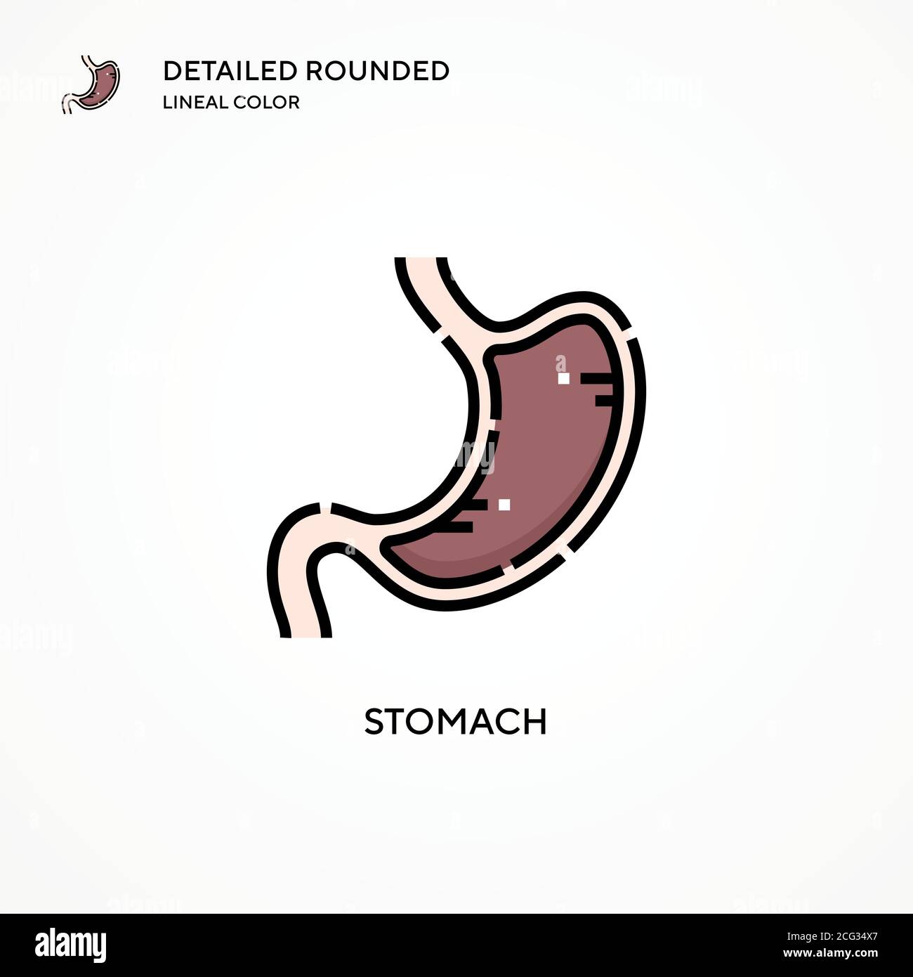 Stomach vector icon. Modern vector illustration concepts. Easy to edit ...