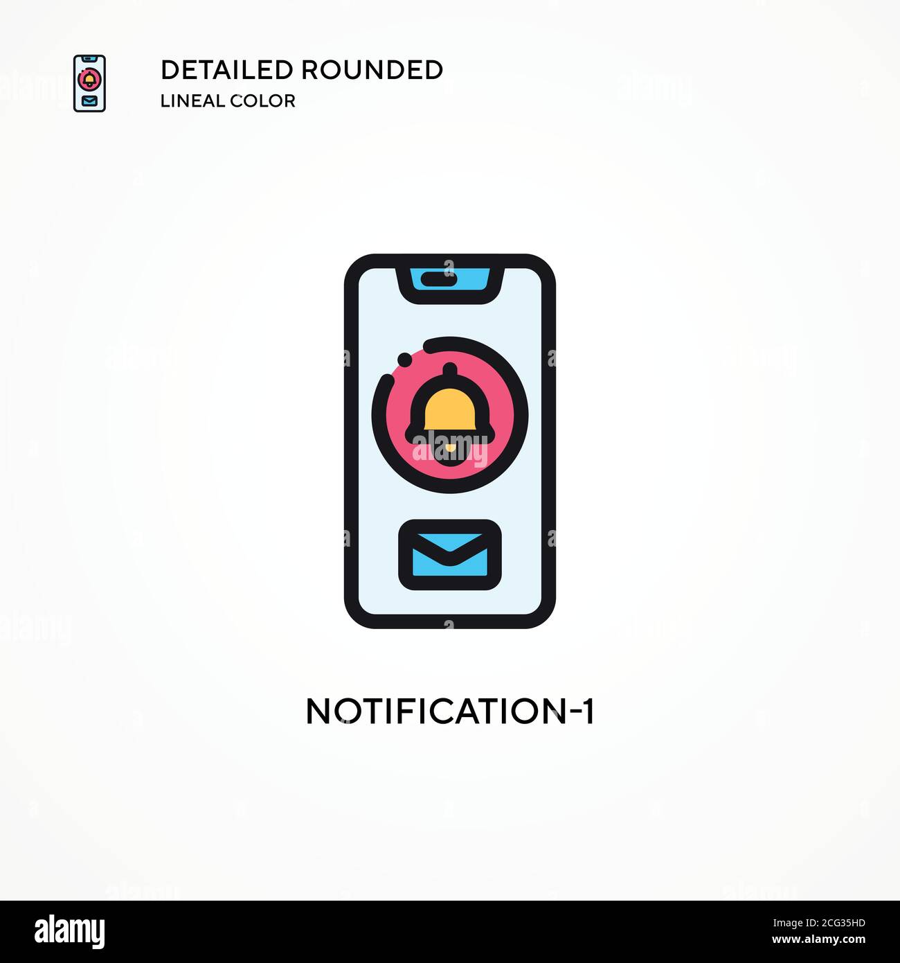 Notification-1 vector icon. Modern vector illustration concepts. Easy ...
