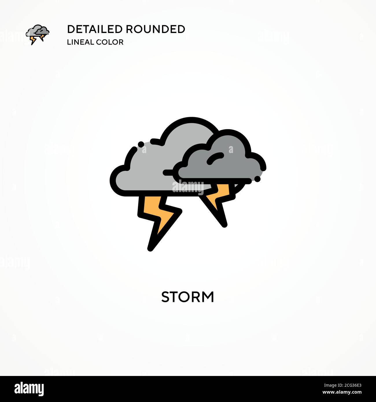 Storm vector icon. Modern vector illustration concepts. Easy to edit ...