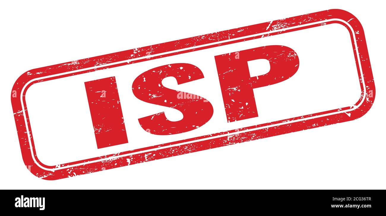 ISP red grungy rectangle stamp sign Stock Photo - Alamy