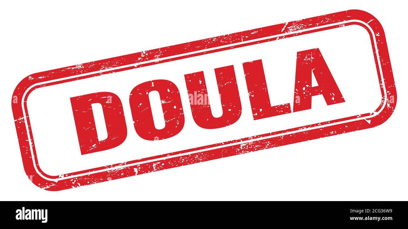 DOULA red grungy rectangle stamp sign Stock Photo - Alamy