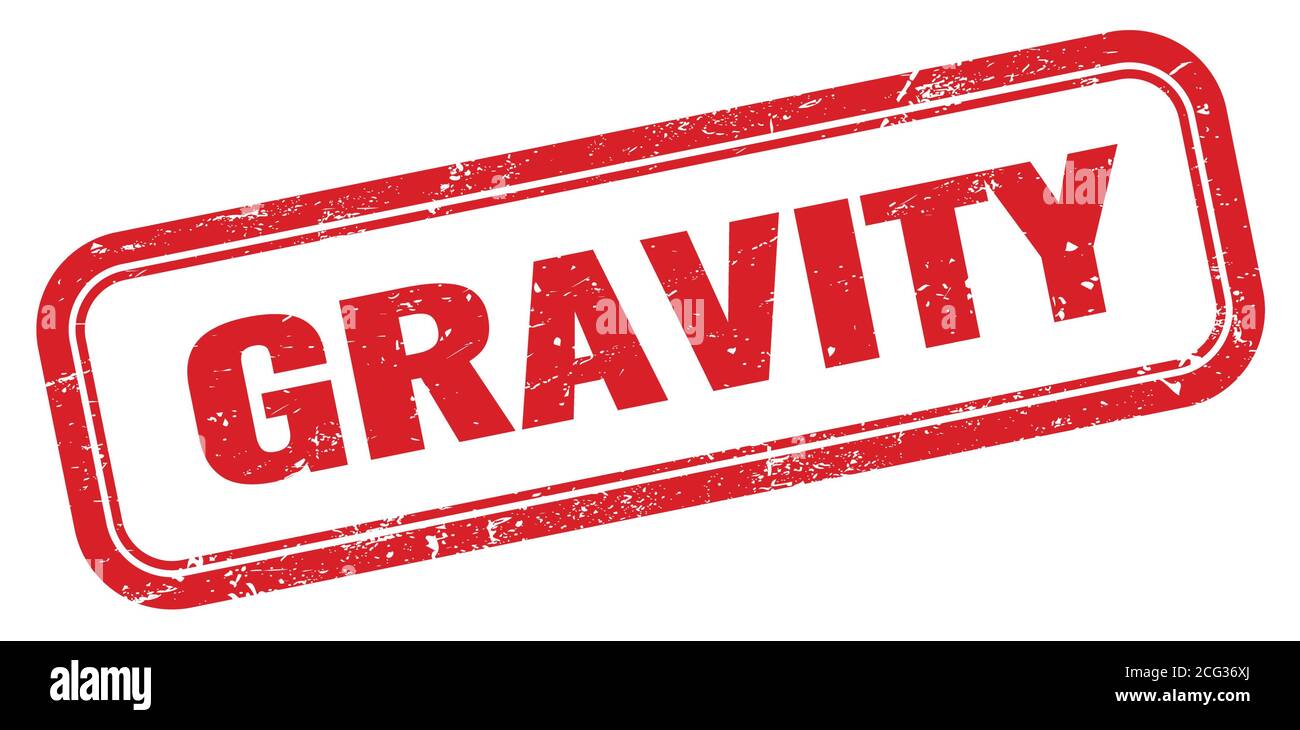 GRAVITY red grungy rectangle stamp sign Stock Photo - Alamy