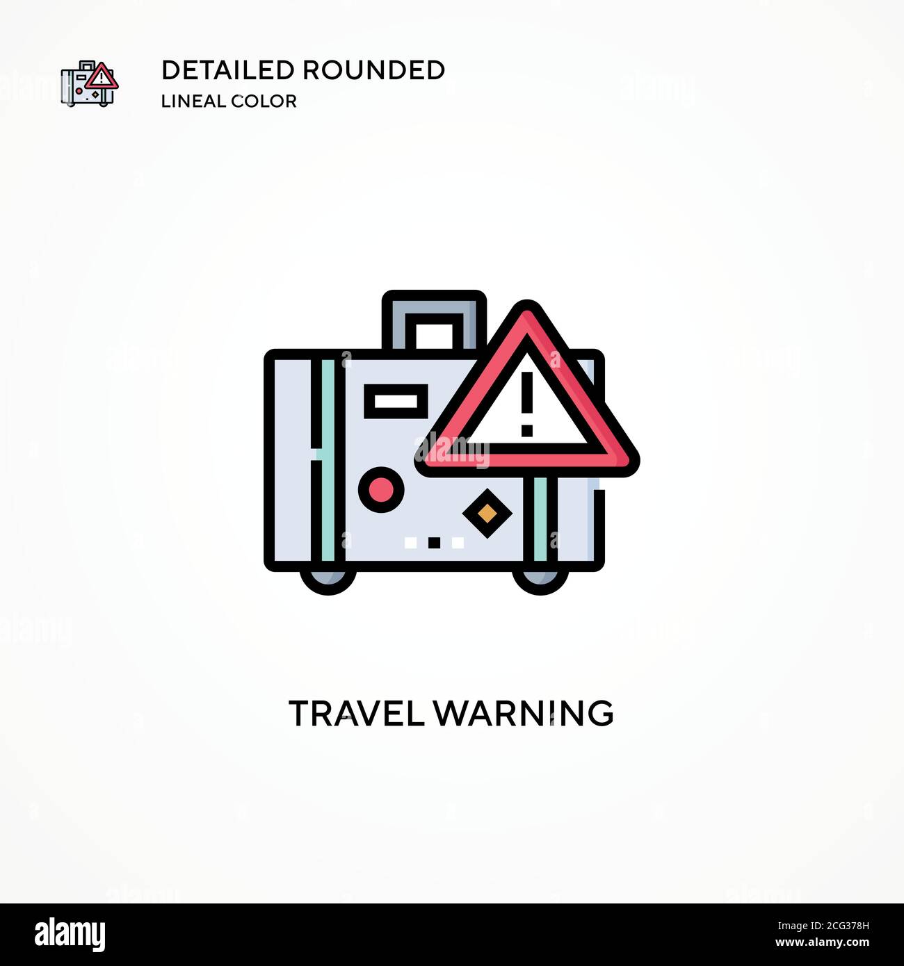 Travel warning vector icon. Modern vector illustration concepts. Easy ...