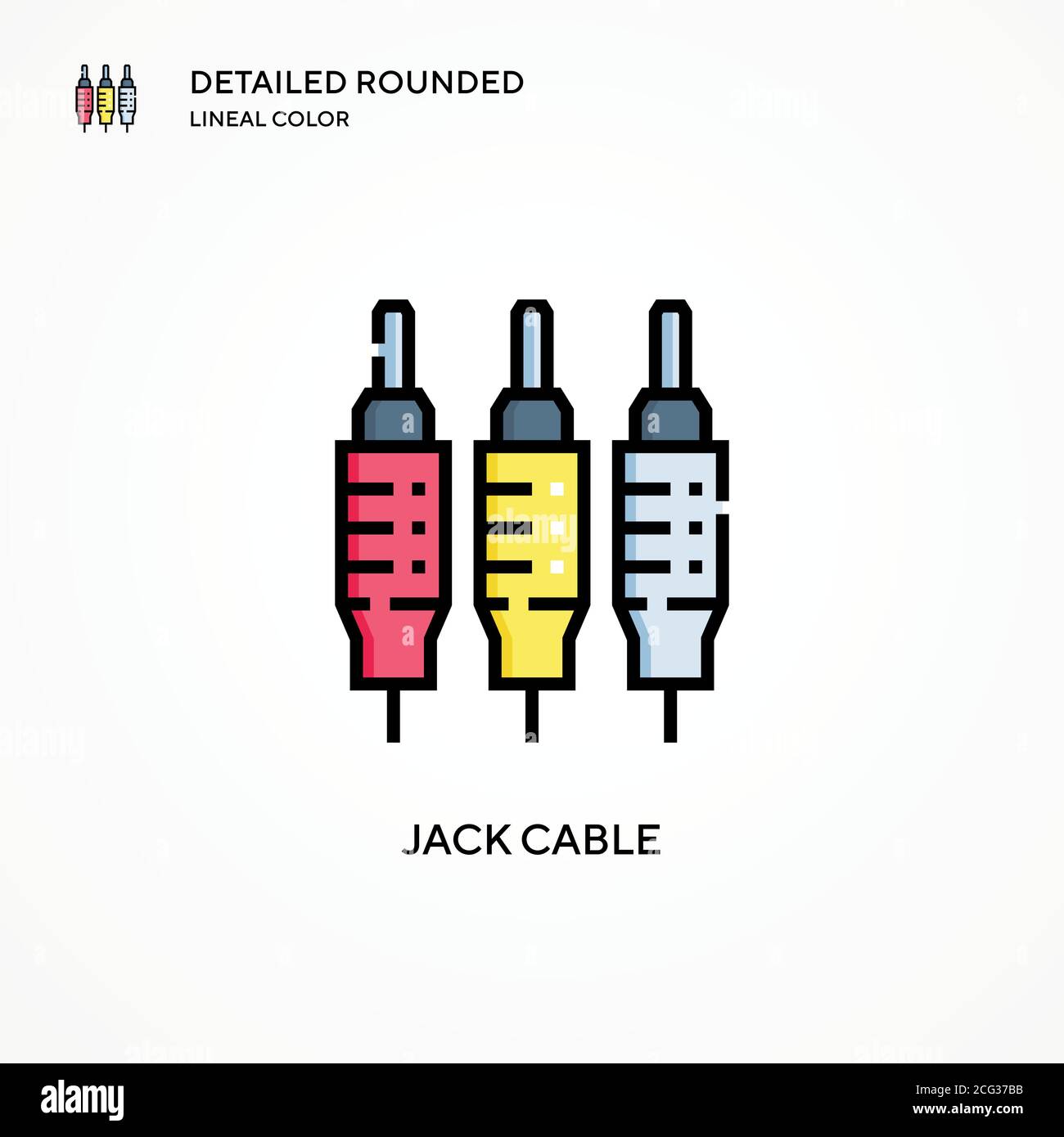 Jack cable vector icon. Modern vector illustration concepts. Easy to ...