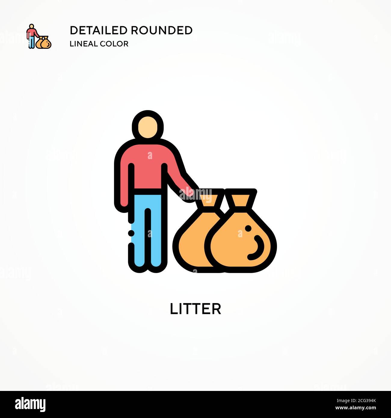 Litter vector icon. Modern vector illustration concepts. Easy to edit ...