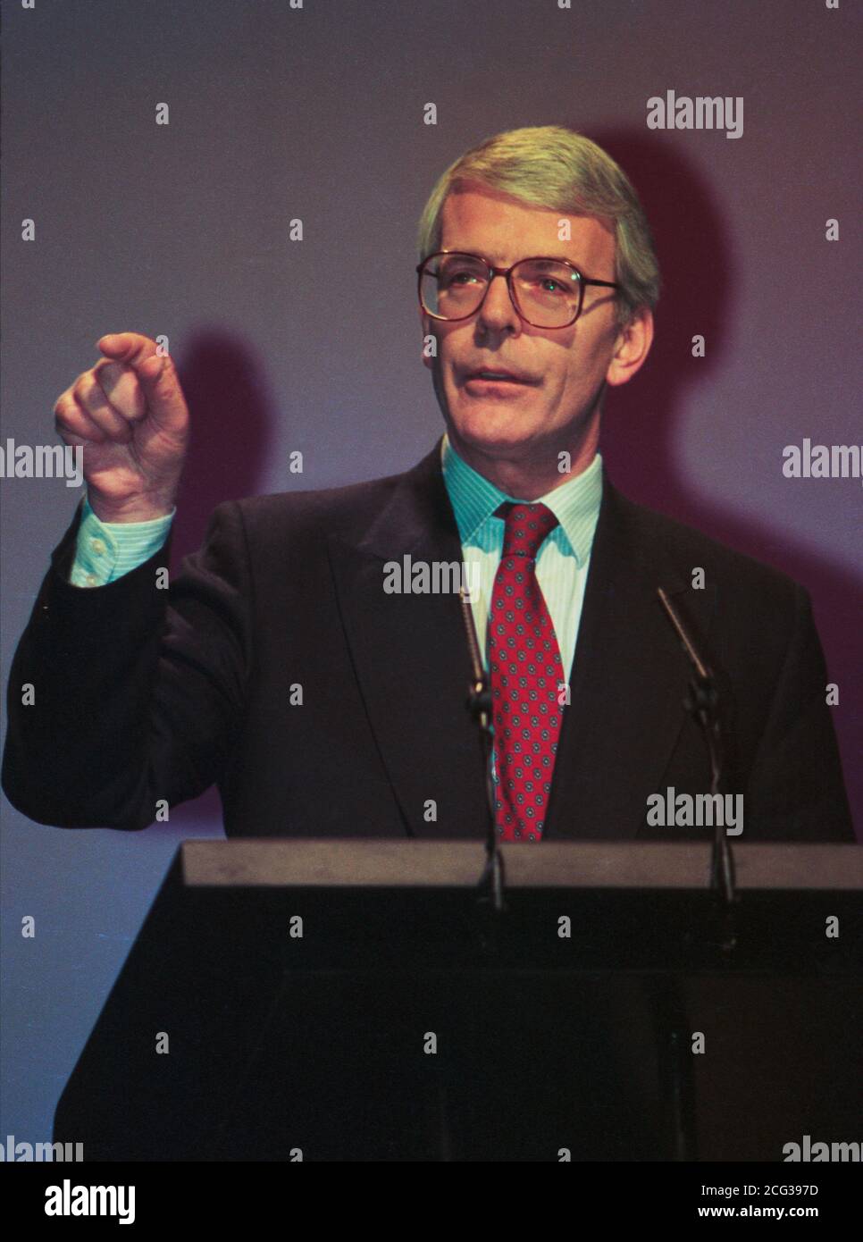 Prime Minister John Major addresses Tory conference at Harrogate Stock ...