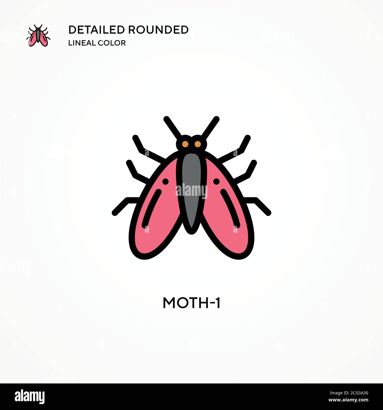Moth-1 vector icon. Modern vector illustration concepts. Easy to edit ...