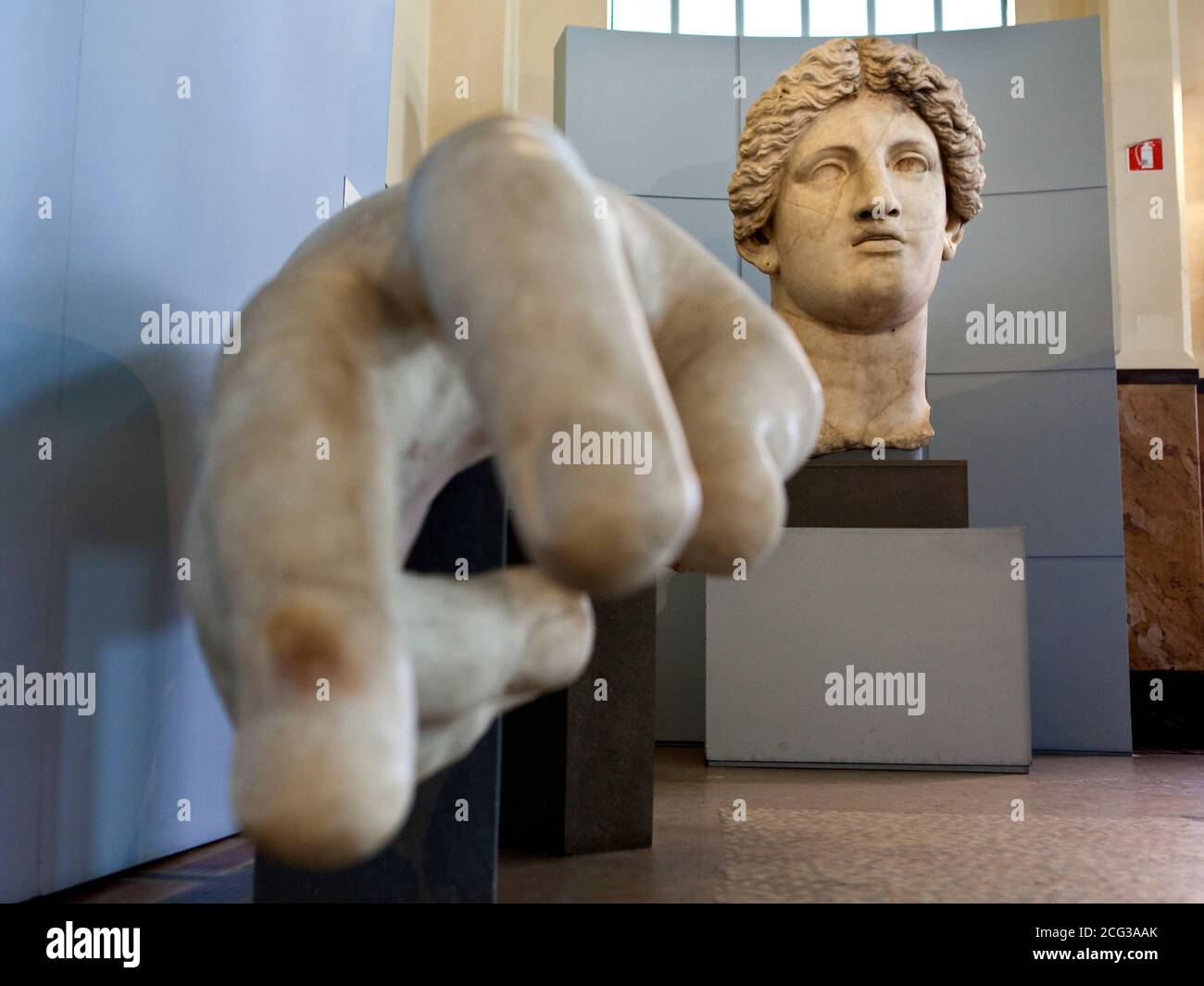 ROME - Roman art in the former electricity factory Montemartini Stock ...