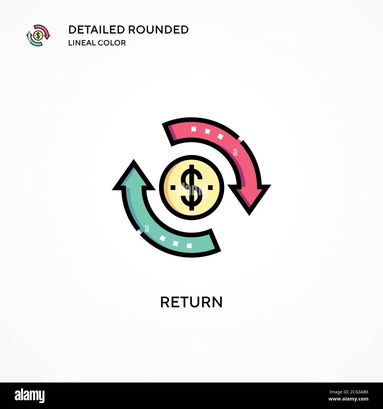 Return vector icon. Modern vector illustration concepts. Easy to edit ...