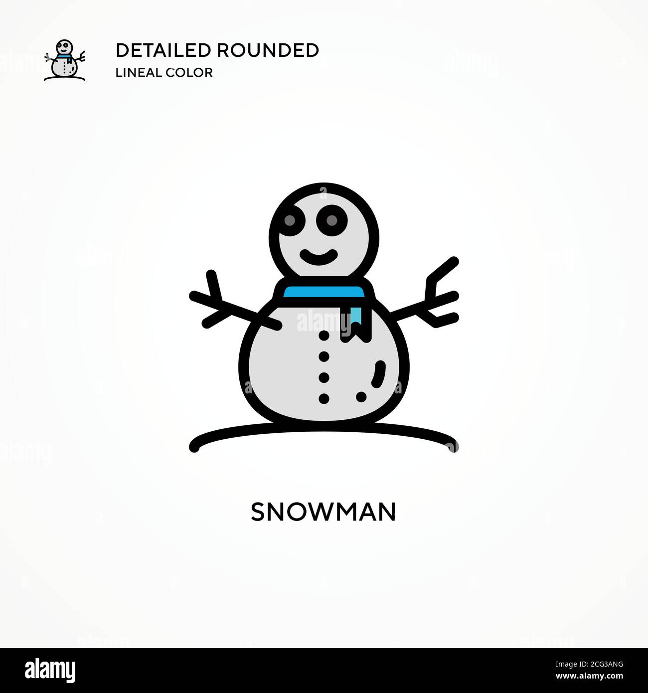 Snowman vector icon. Modern vector illustration concepts. Easy to edit ...