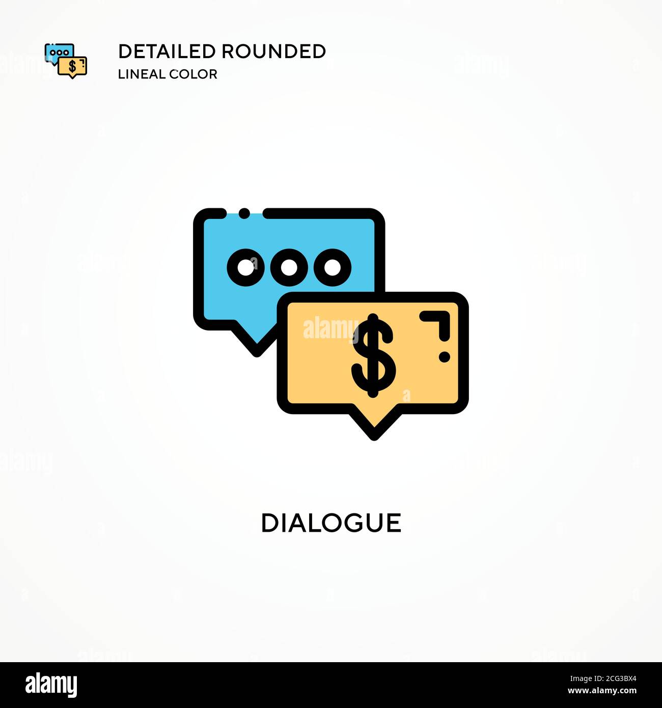 Dialogue vector icon. Modern vector illustration concepts. Easy to edit ...
