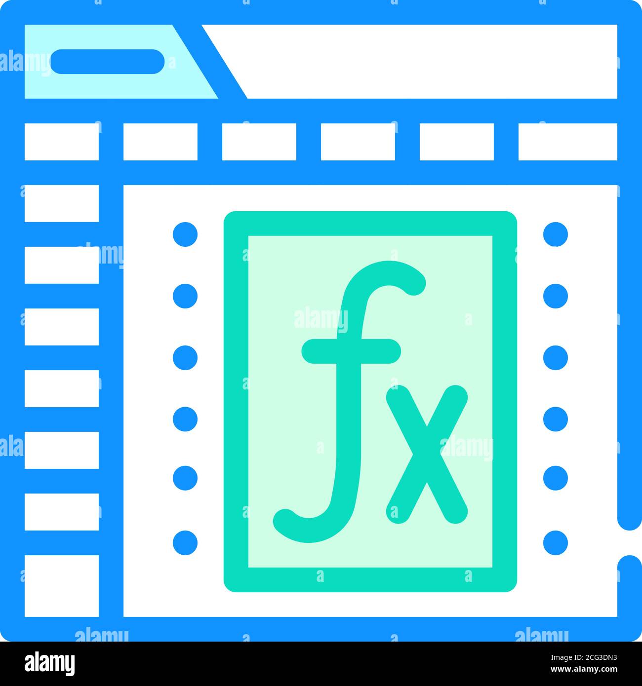 formula and function electronic document color icon vector illustration ...