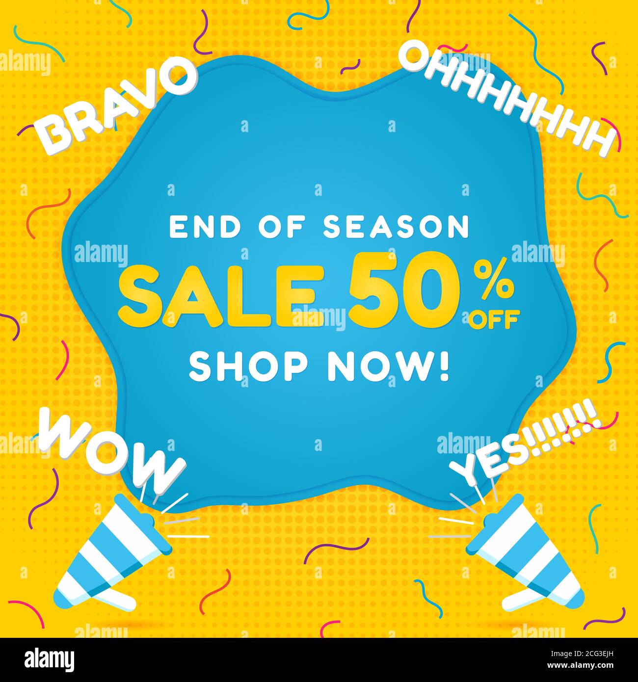 Sale banner celebrate party concept shopping design. vector ...