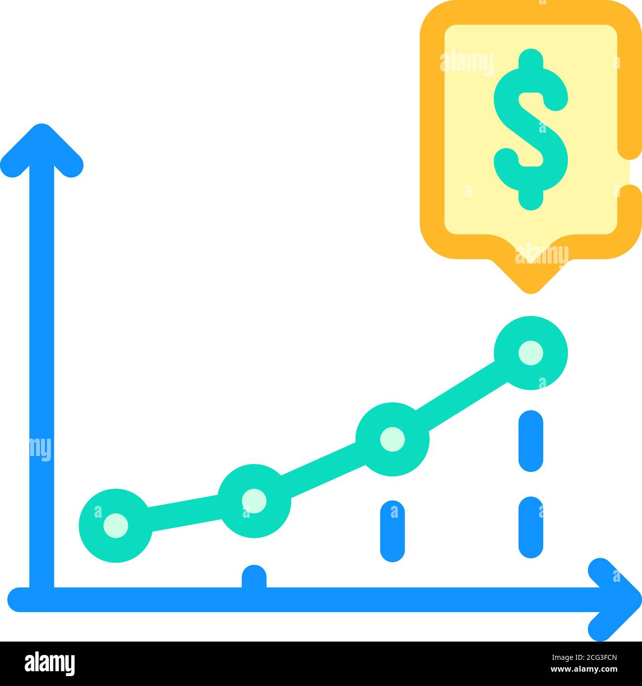 growing revenue infographic color icon vector illustration Stock Vector ...