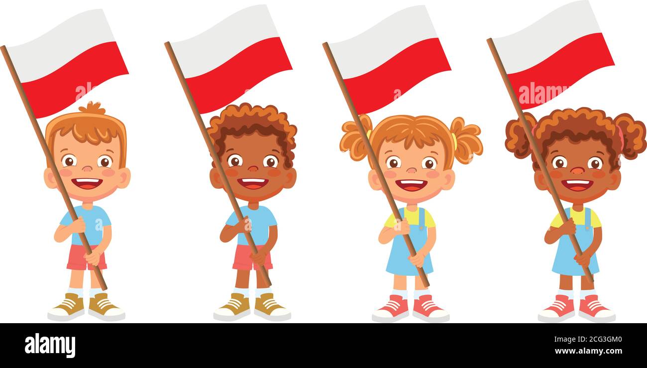 Poland flag waving in Stock Vector Images - Alamy