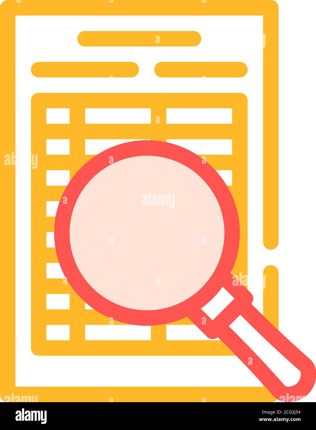 document research color icon vector isolated illustration Stock Vector ...