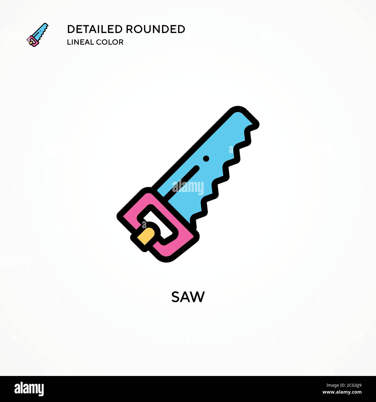 Saw vector icon. Modern vector illustration concepts. Easy to edit and ...