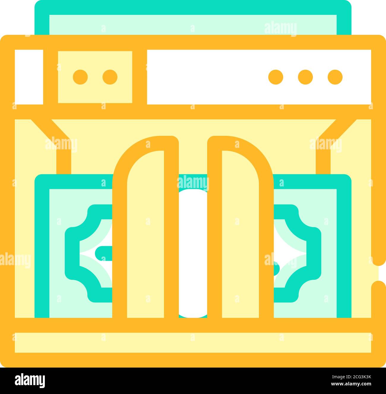 Money counting machine illustration Stock Vector Images - Alamy