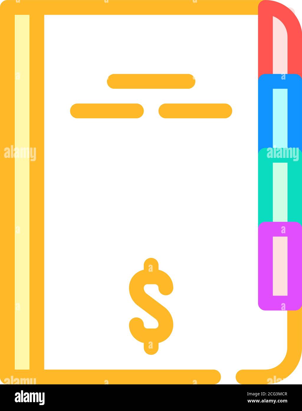 financial report color icon vector isolated illustration Stock Vector ...