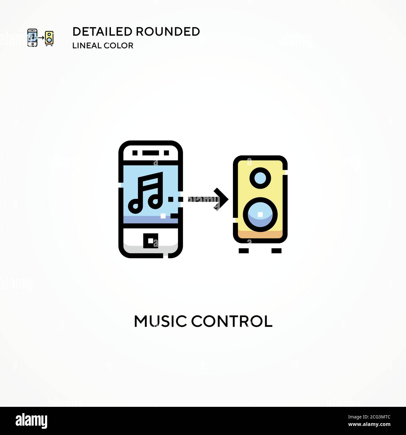 Music control vector icon. Modern vector illustration concepts. Easy to ...