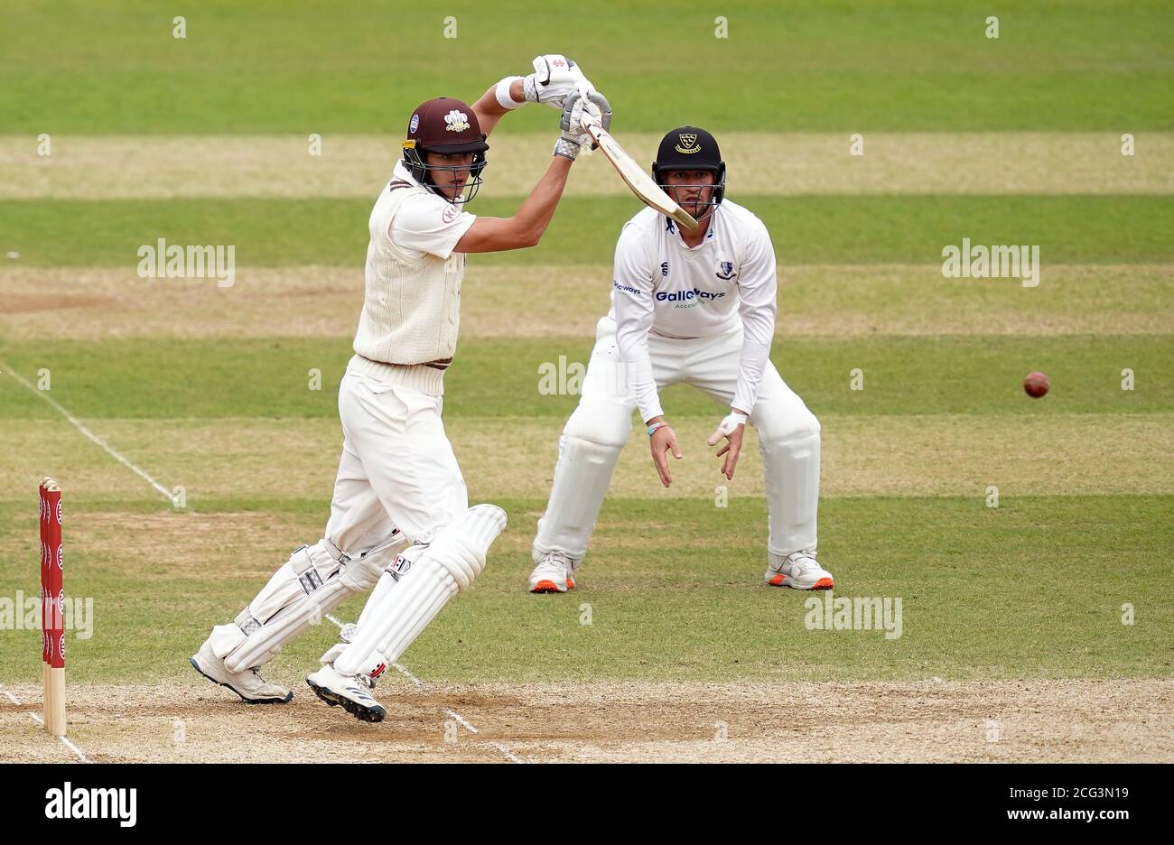 Surrey's Jamie Smith batting during day four of the Bob Willis Trophy ...