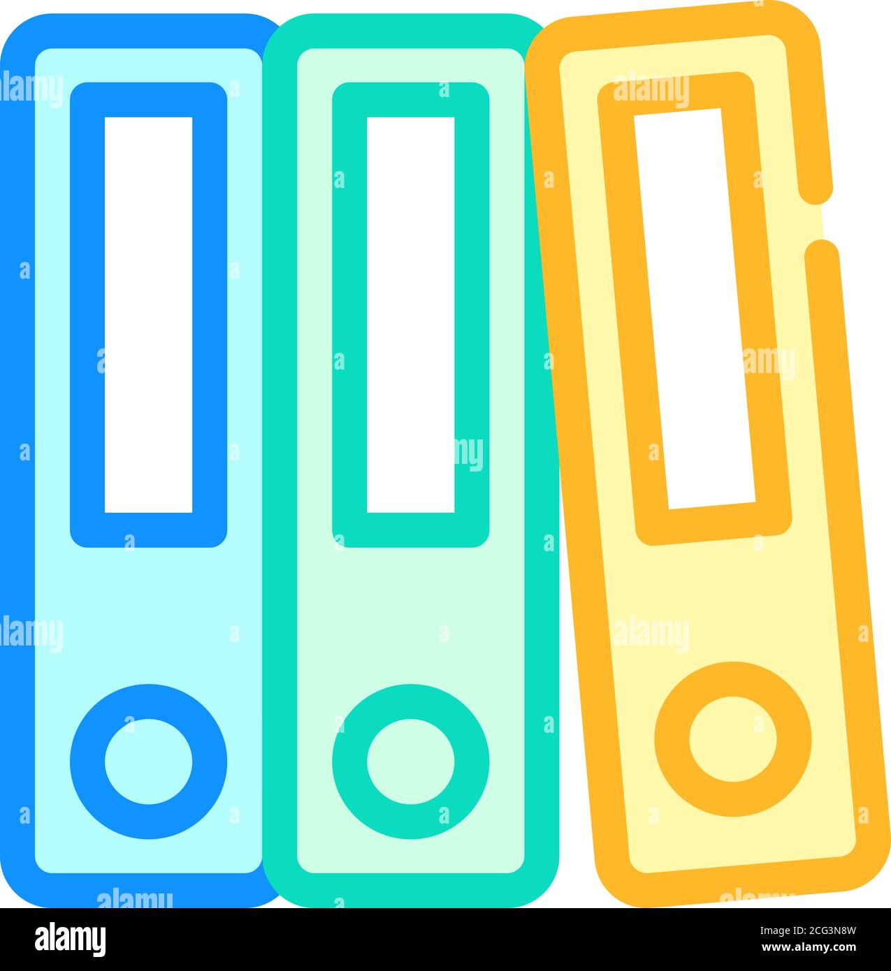 accounting report folders color icon vector illustration Stock Vector ...