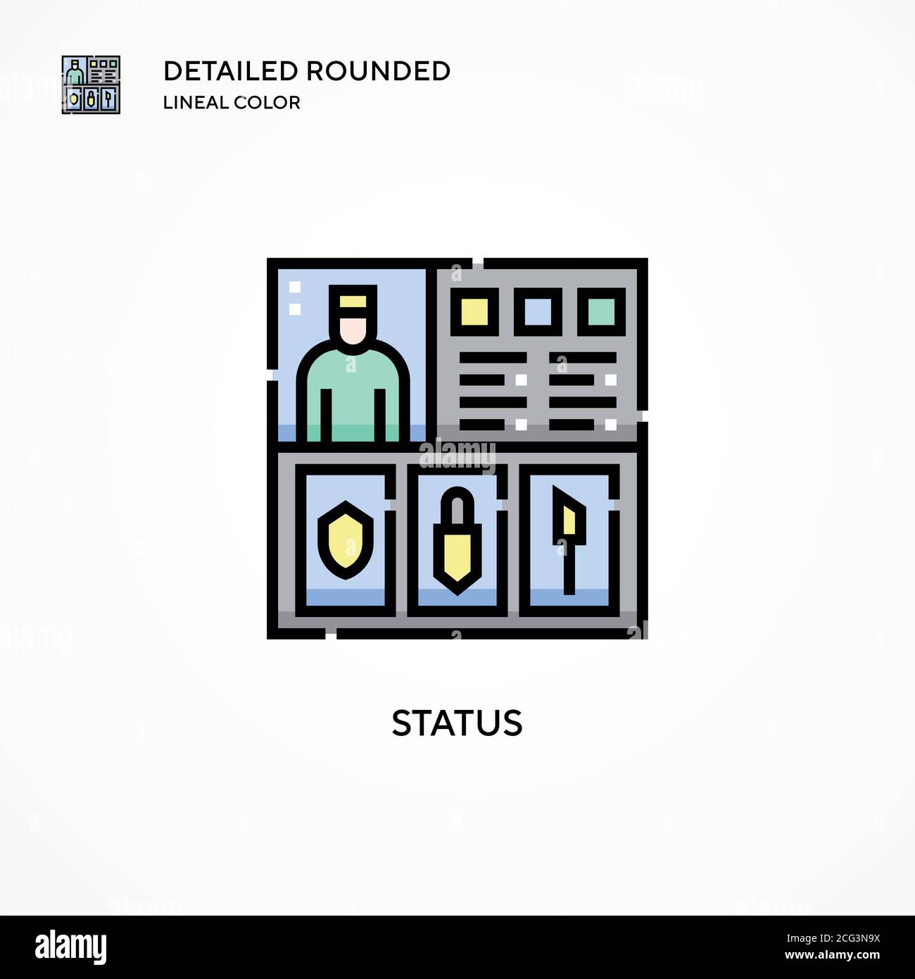 Status vector icon. Modern vector illustration concepts. Easy to edit ...