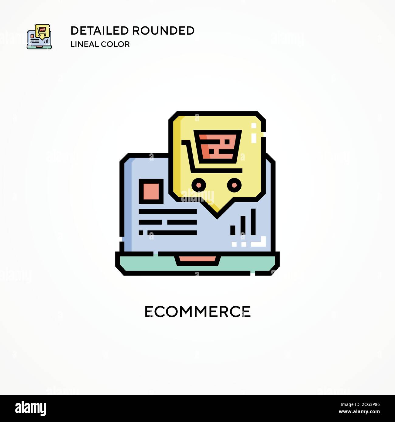 Ecommerce vector icon. Modern vector illustration concepts. Easy to edit and customize Stock ...