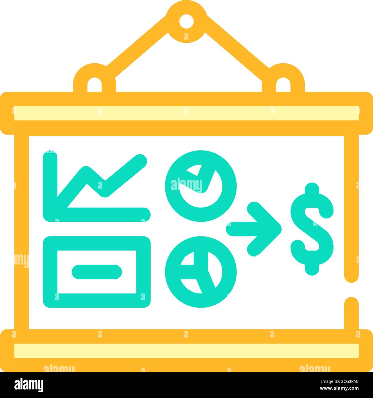 business plan presentation color icon vector illustration Stock Vector ...